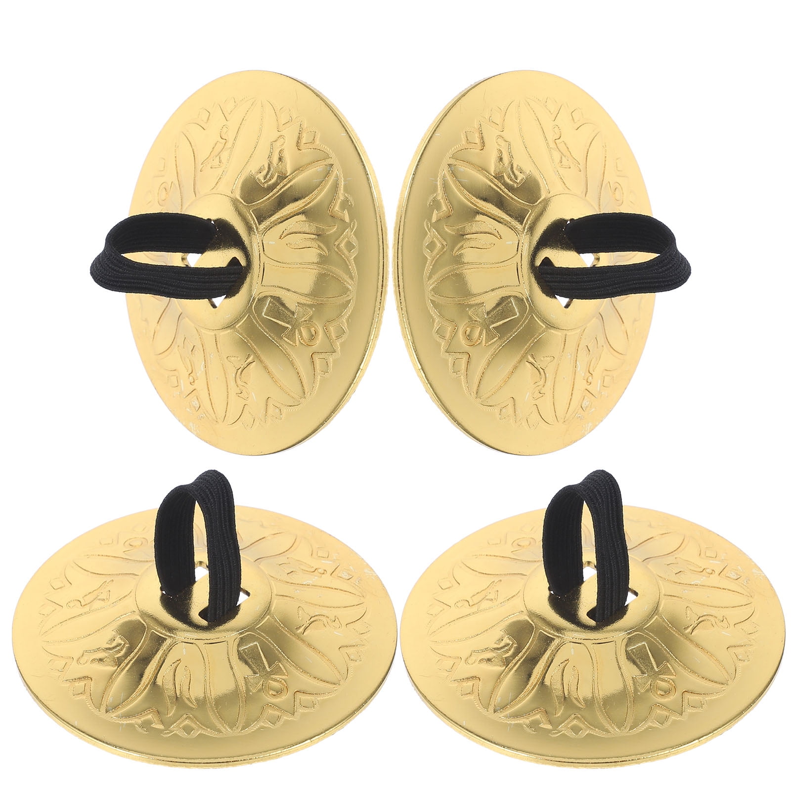 2 Pairs Belly Dancing Cymbal Musical Instrument for Kids Woman ...