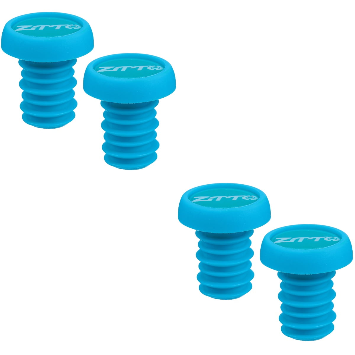 2 Pairs Bicycle Handlebar Plug Plugs Chain Tape Bike Bikes Blue ...