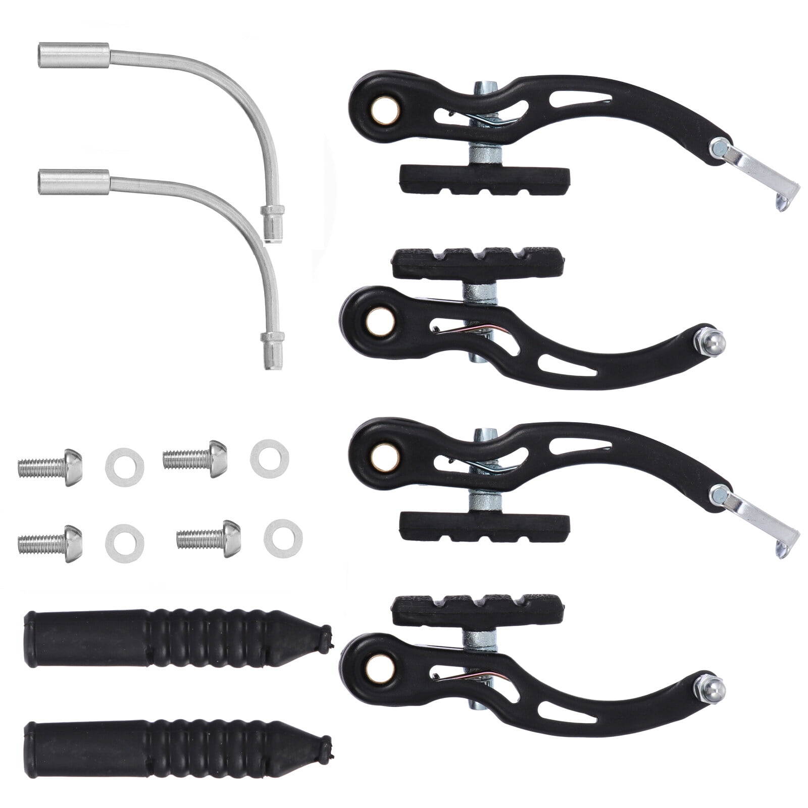 2 Pairs Bike Brakes V Brake Set Mountain Bike V Brakes Clamp with Brake ...