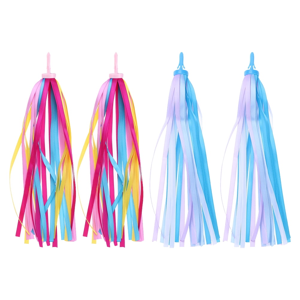 2 Pairs Bike Streamer Decor Handlebar Streamers for Bikes Grip Tassels ...