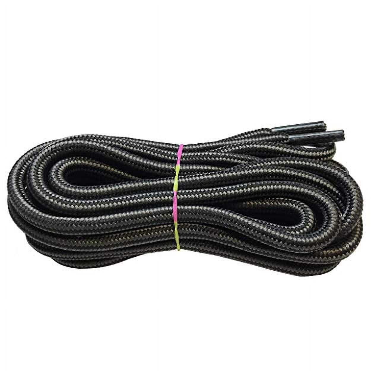 2 Pairs Black/Gray Durable Long Shoelaces Boot Laces 36 38 40 42 44 45 ...