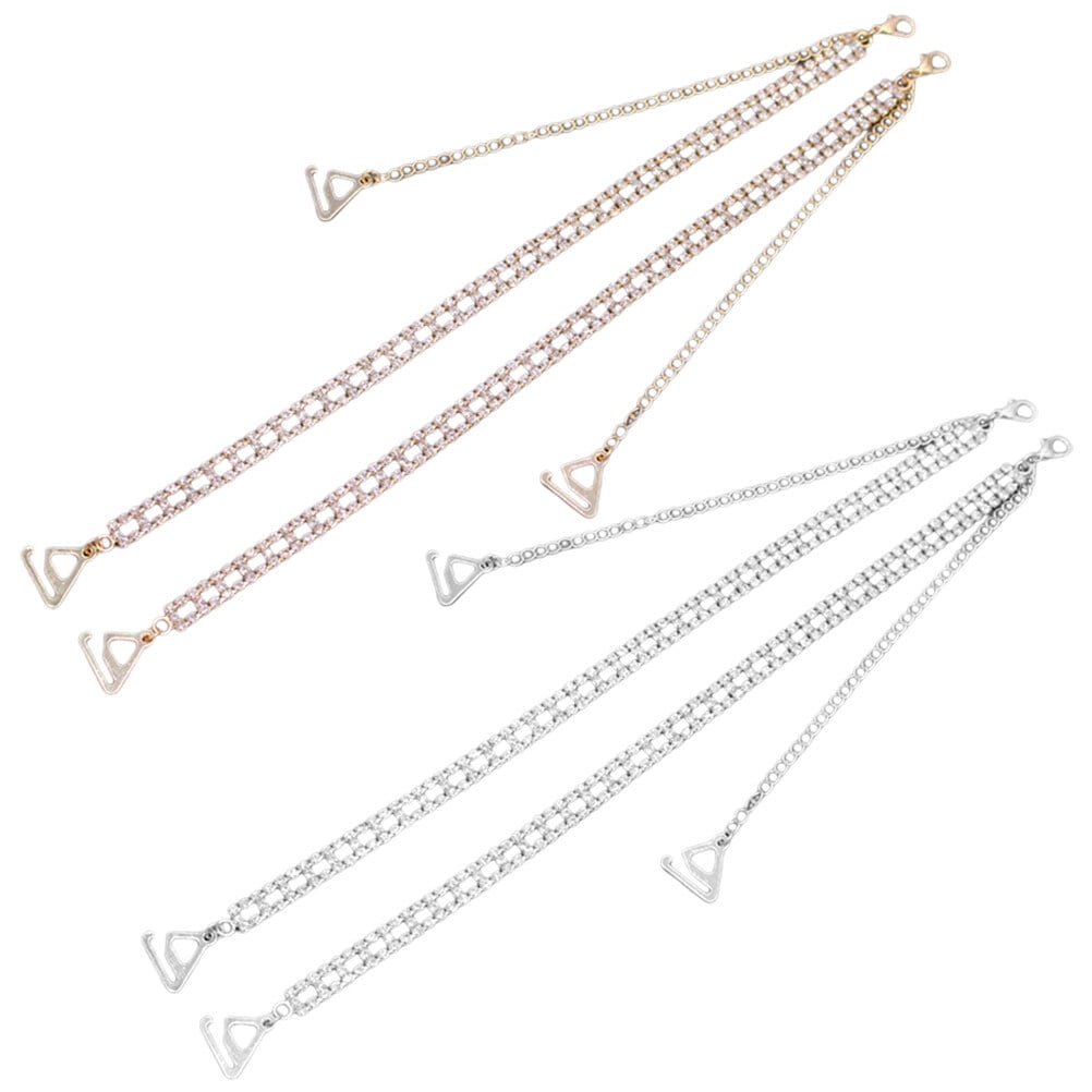 2 Pairs Bra Straps Replacement Dress Straps Rhinestone Bra Straps Women ...