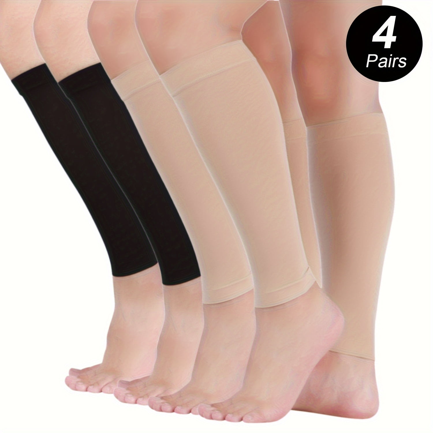 2 Pairs Calf Compression Sleeves Men&Women 20-30mmHg Medical Shin ...