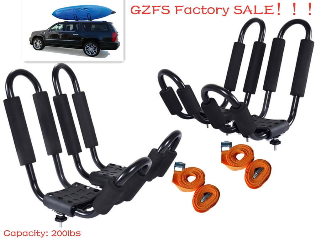 2 Pairs Canoe Boat Kayak Roof Rack Car SUV Truck Top Mount Carrier J ...