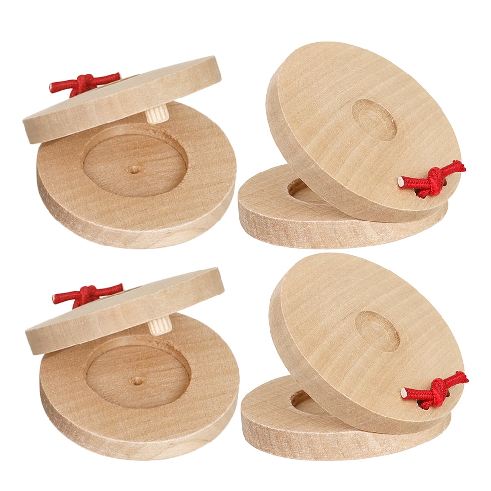 2 Pairs Castanets Percussion Instrument Toy Kids Instruments Cartoon ...