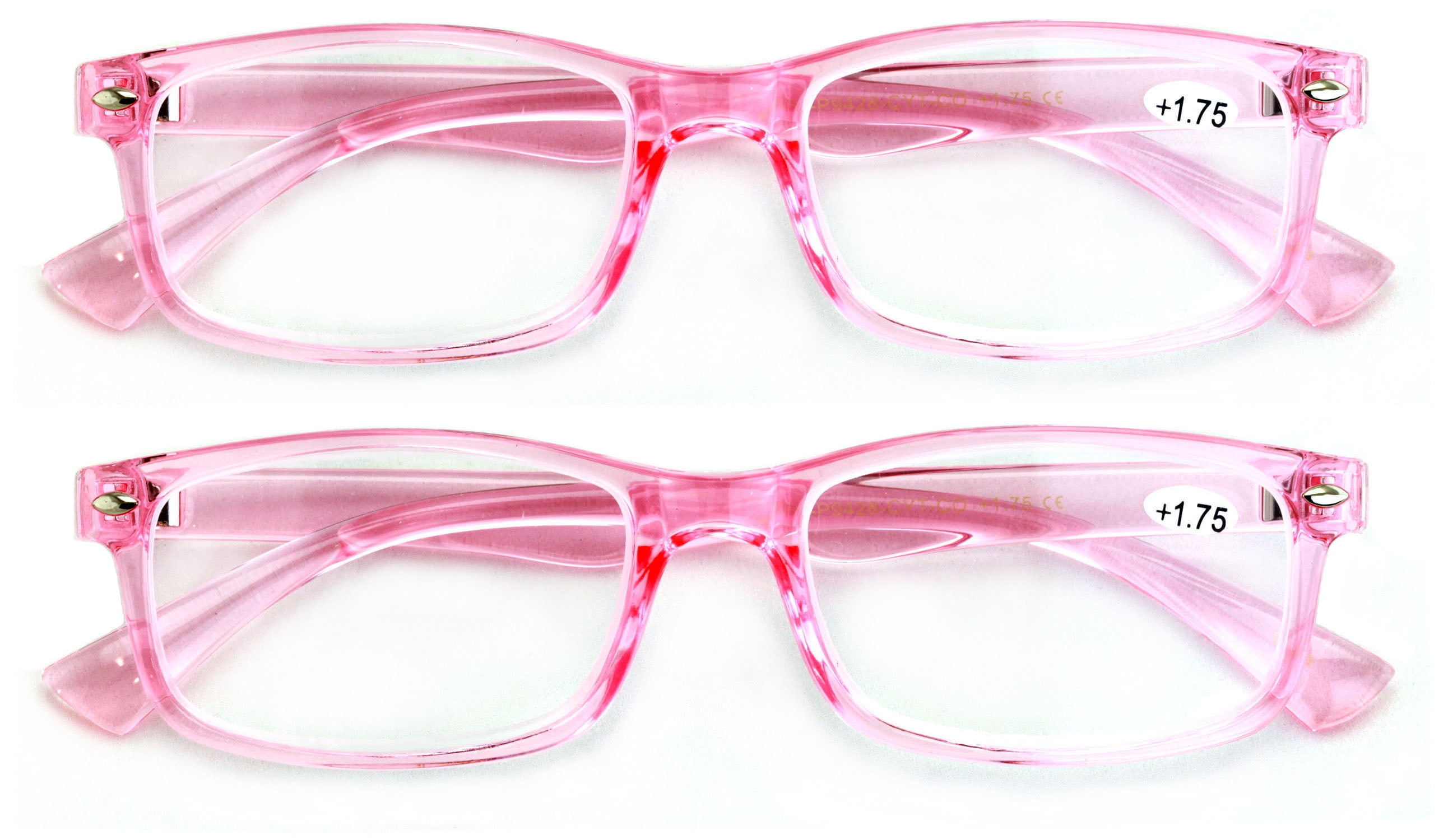 2 Pairs Casual Fashion Rectangular Reading Glasses - Stylish Simple ...