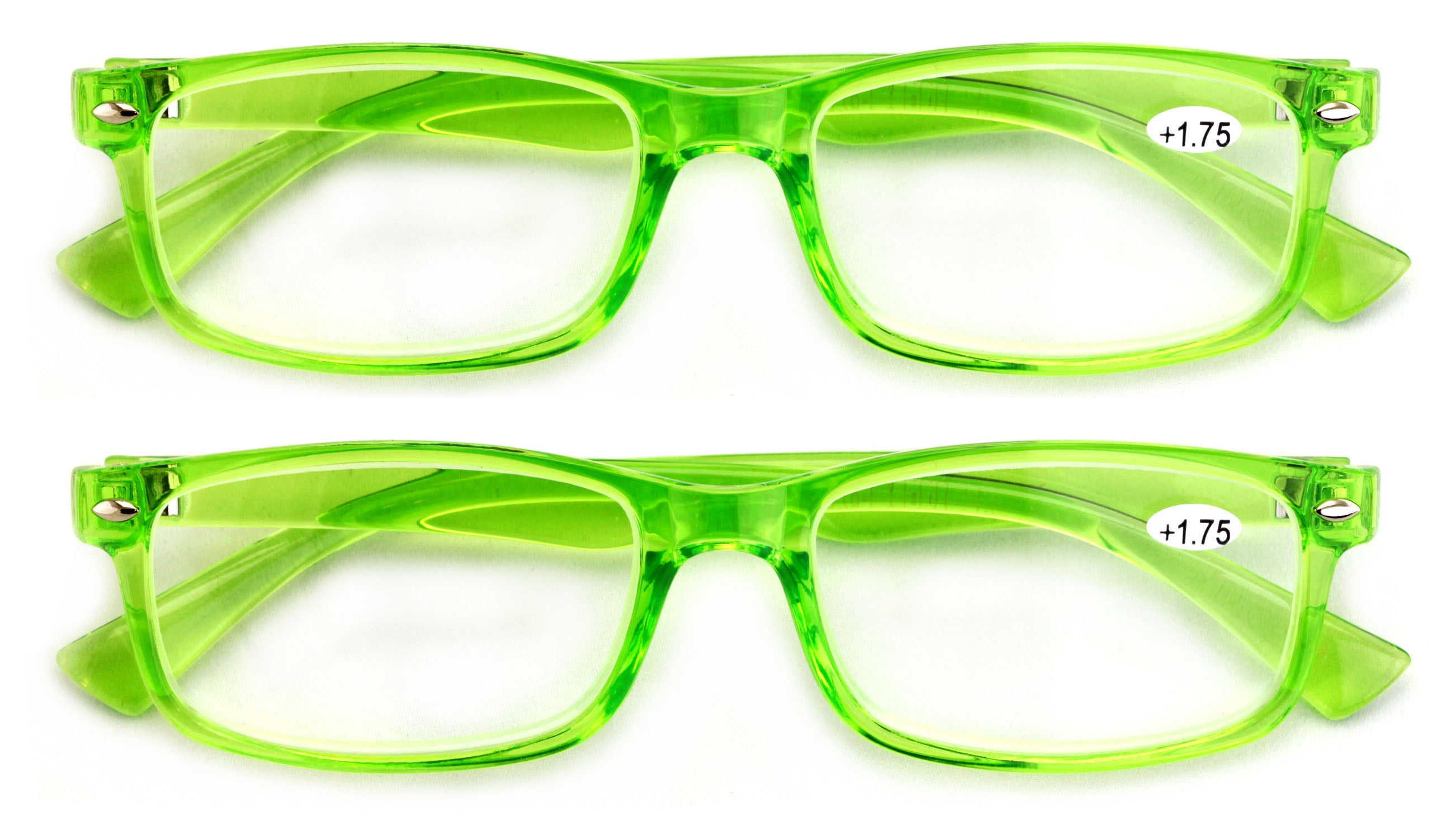 2 Pairs Casual Fashion Rectangular Reading Glasses - Stylish Simple ...