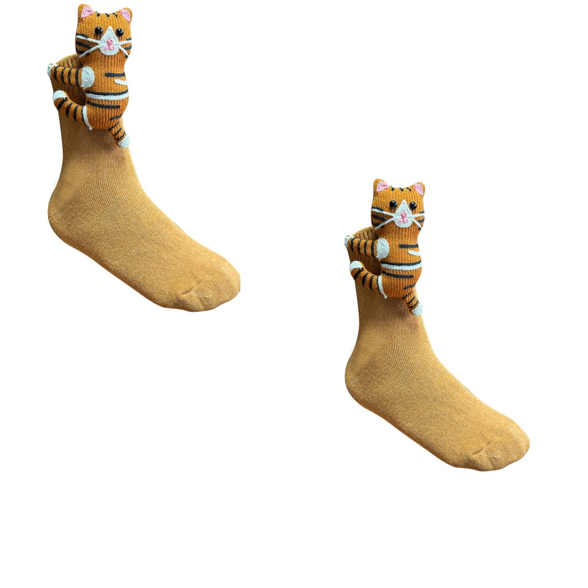 2 Pairs Cat Socks,3D Knit Animal Socks for Women,Cozy Cute Novelty Sock ...