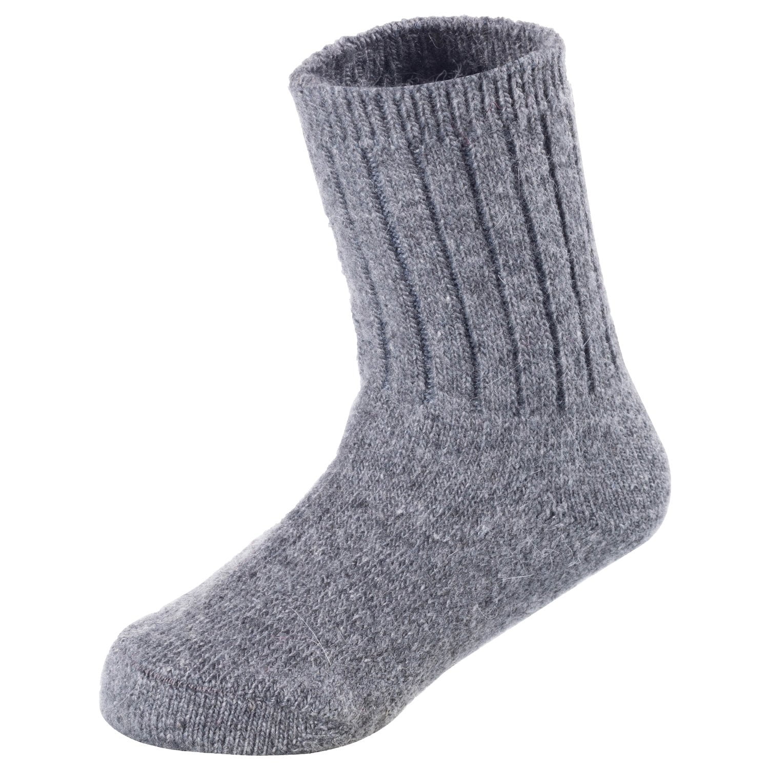 2 Pairs Children's Durable, Stretchable, Thick & Warm Wool Crew Socks ...