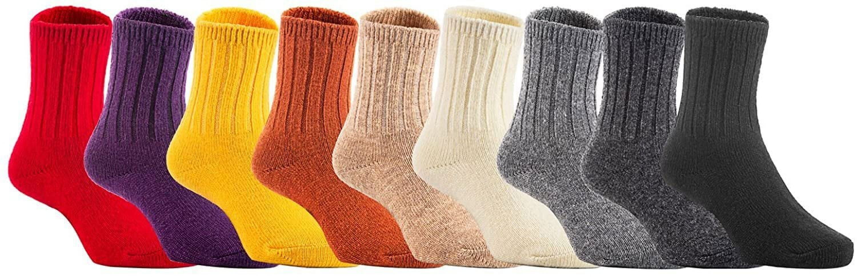 2 Pairs Children's Durable, Stretchable, Thick & Warm Wool Crew Socks ...