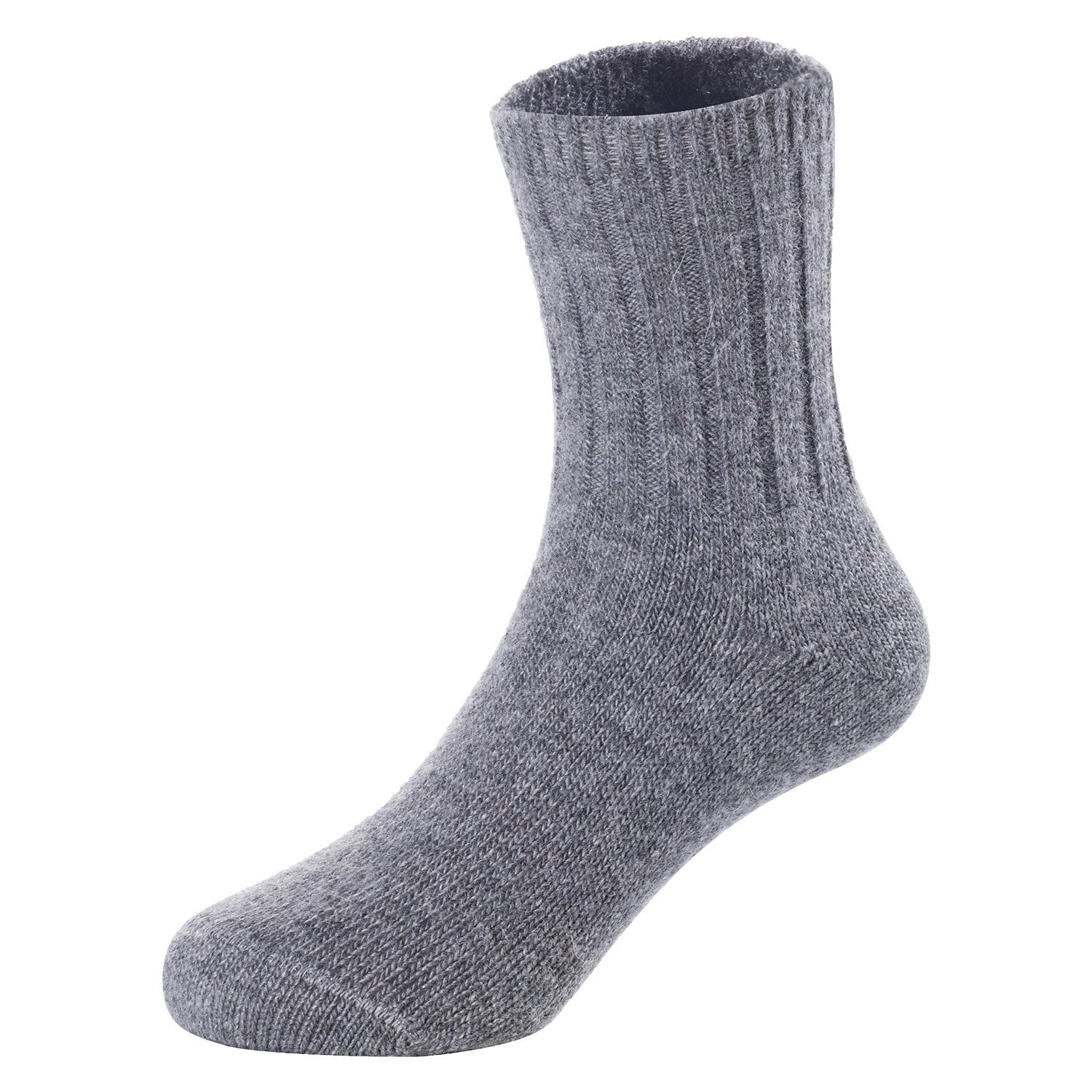 2 Pairs Children's Durable, Stretchable, Thick & Warm Wool Crew Socks ...