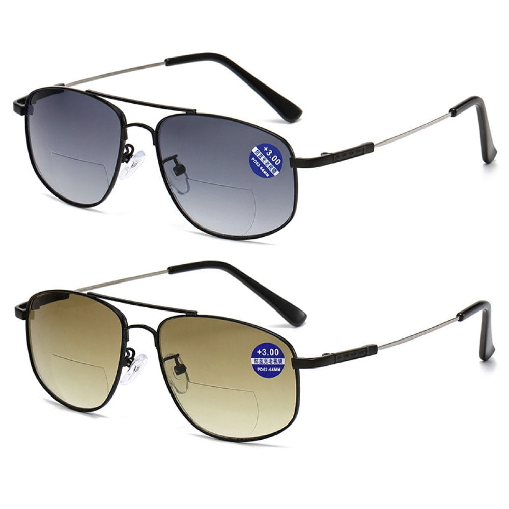 2 Pairs of Classic BIFOCAL Reading Glasses 3.50 for men Presbyopic ...