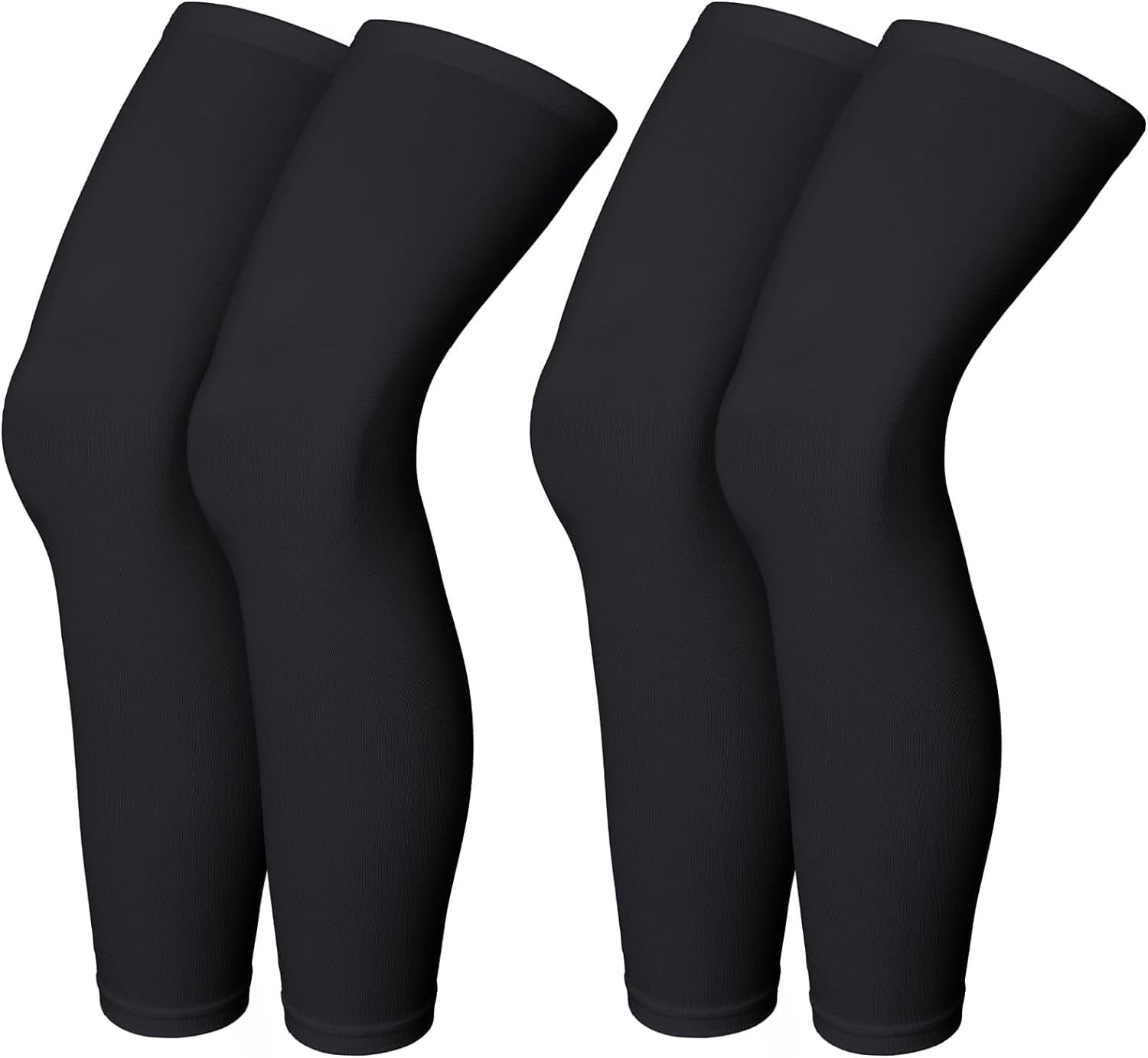 2 Pairs Compression Leg Sleeves Full Length Leg Sleeves, Sports Cycling ...