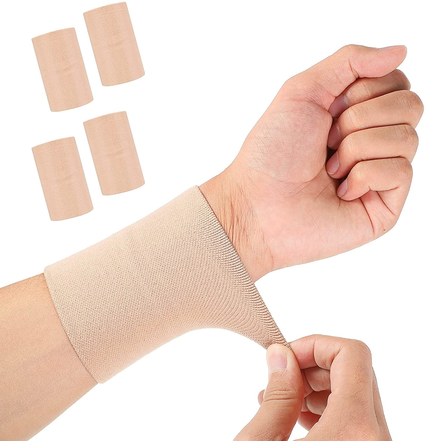 2 Pairs Compression Wrist Sleeve Compression Wrist Brace Wrist Supports ...