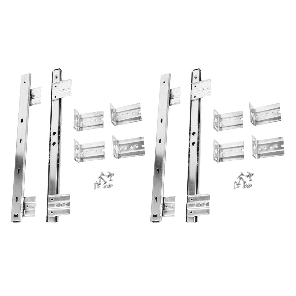 2 Pairs Computer Desk Drawer Slides Practical Close Drawer Track Rail ...