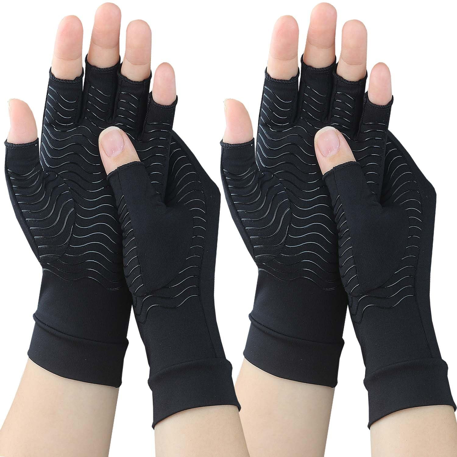 2 Pairs Copper Arthritis Compression Gloves for Rheumatoid ...