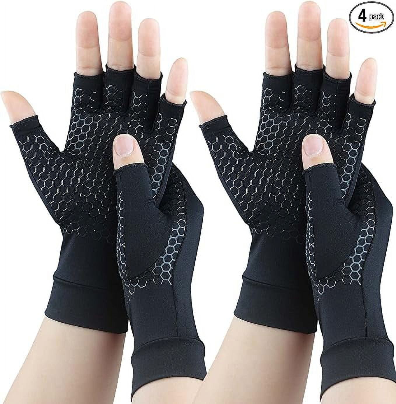 2 Pairs Copper Arthritis Gloves for Carpal Tunnel Pain Relief ...