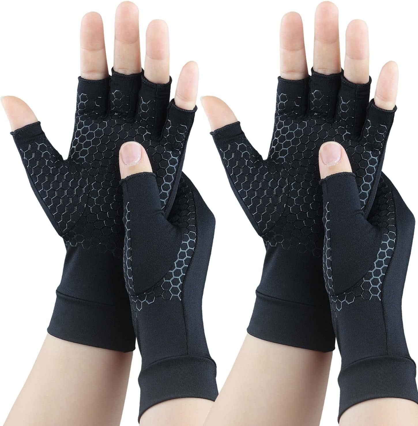 2 Pairs Copper Arthritis Gloves for Carpal Tunnel Pain Relief ...