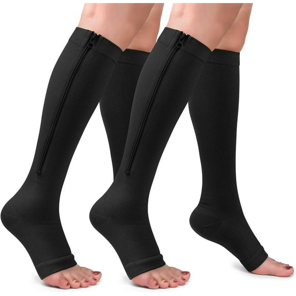Copper Open Toe Compression Socks