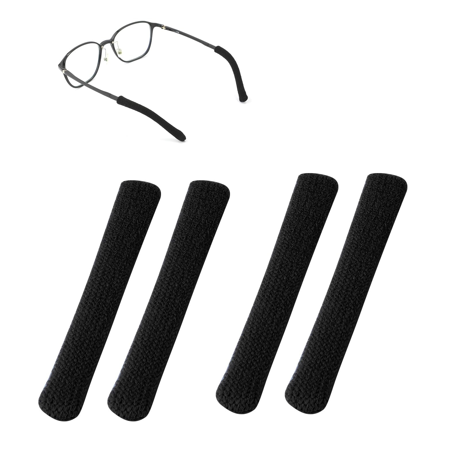 2 Pairs Cotton Fabric Eyeglasses Temple Tips Sleeve, MODANU Anti-Slip ...