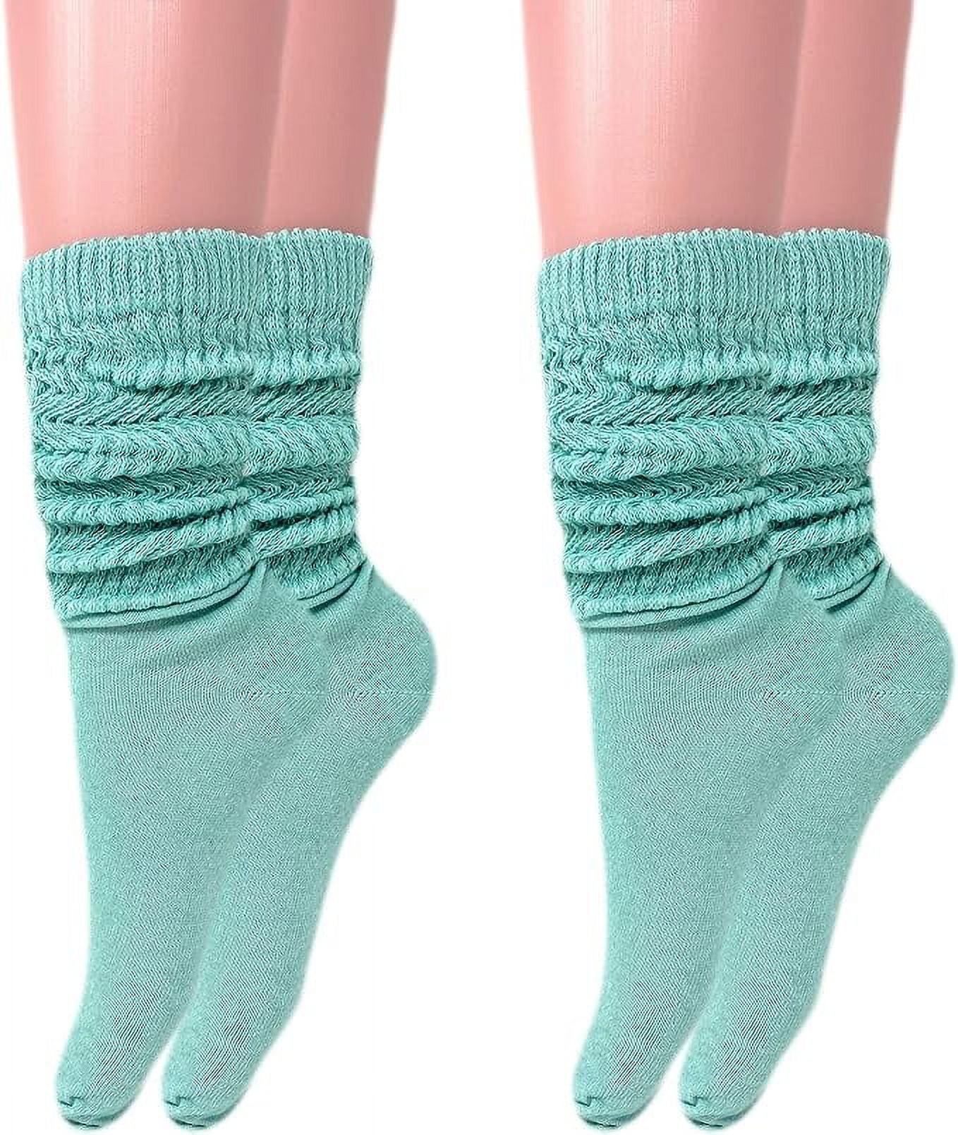 2 Pairs Cotton Lightweight Slouch Socks for Women Shoe Size 5 to 10 ...