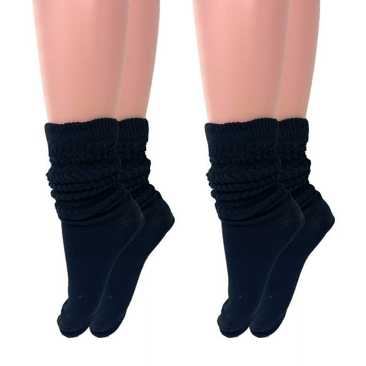 2 Pairs Cotton Lightweight Slouch Socks for Women Shoe Size 5 to 10 ...