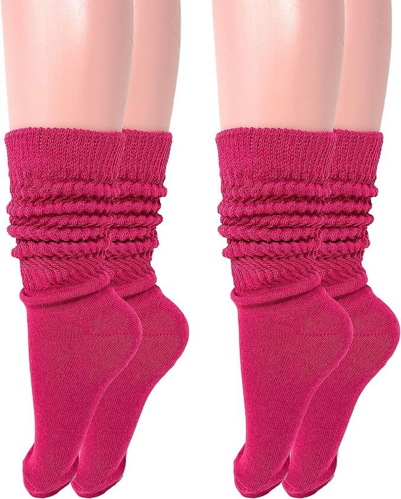 2 Pairs Cotton Lightweight Slouch Socks for Women Shoe Size 5 to 10 ...