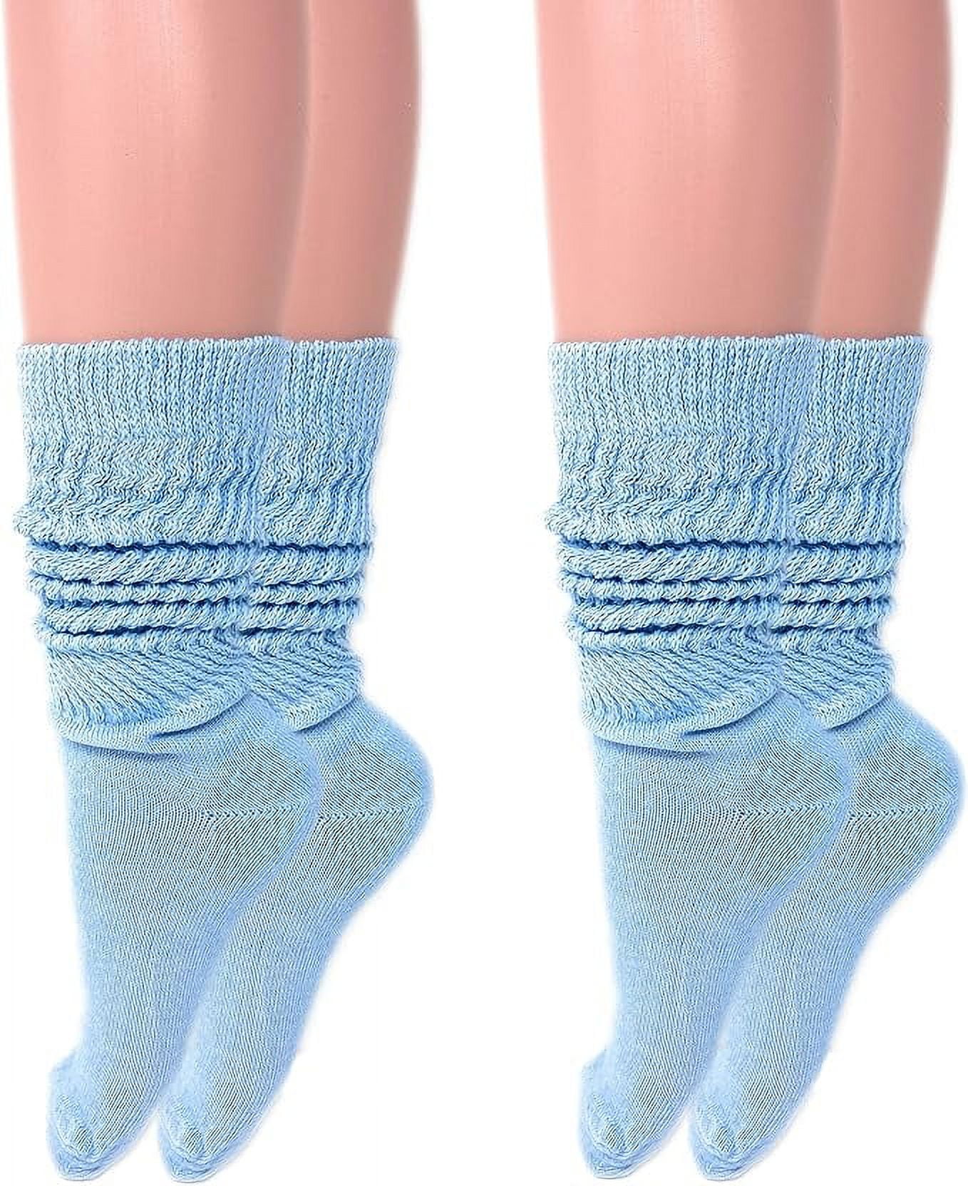 2 Pairs Cotton Lightweight Slouch Socks for Women Shoe Size 5 to 10 ...