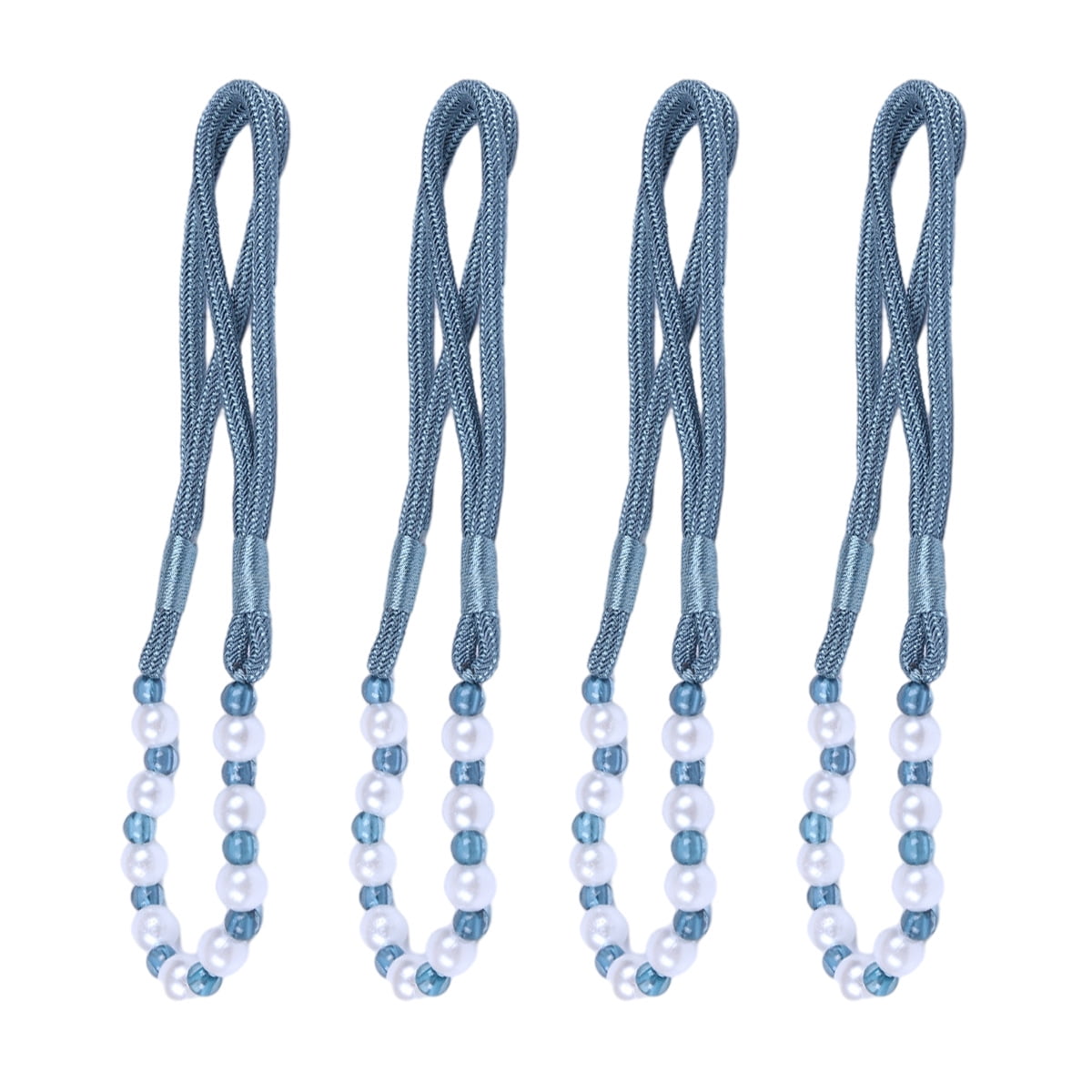2 Pairs Curtain Ropes Tiebacks - Pearl Chain Curtain Ties With Curtain ...
