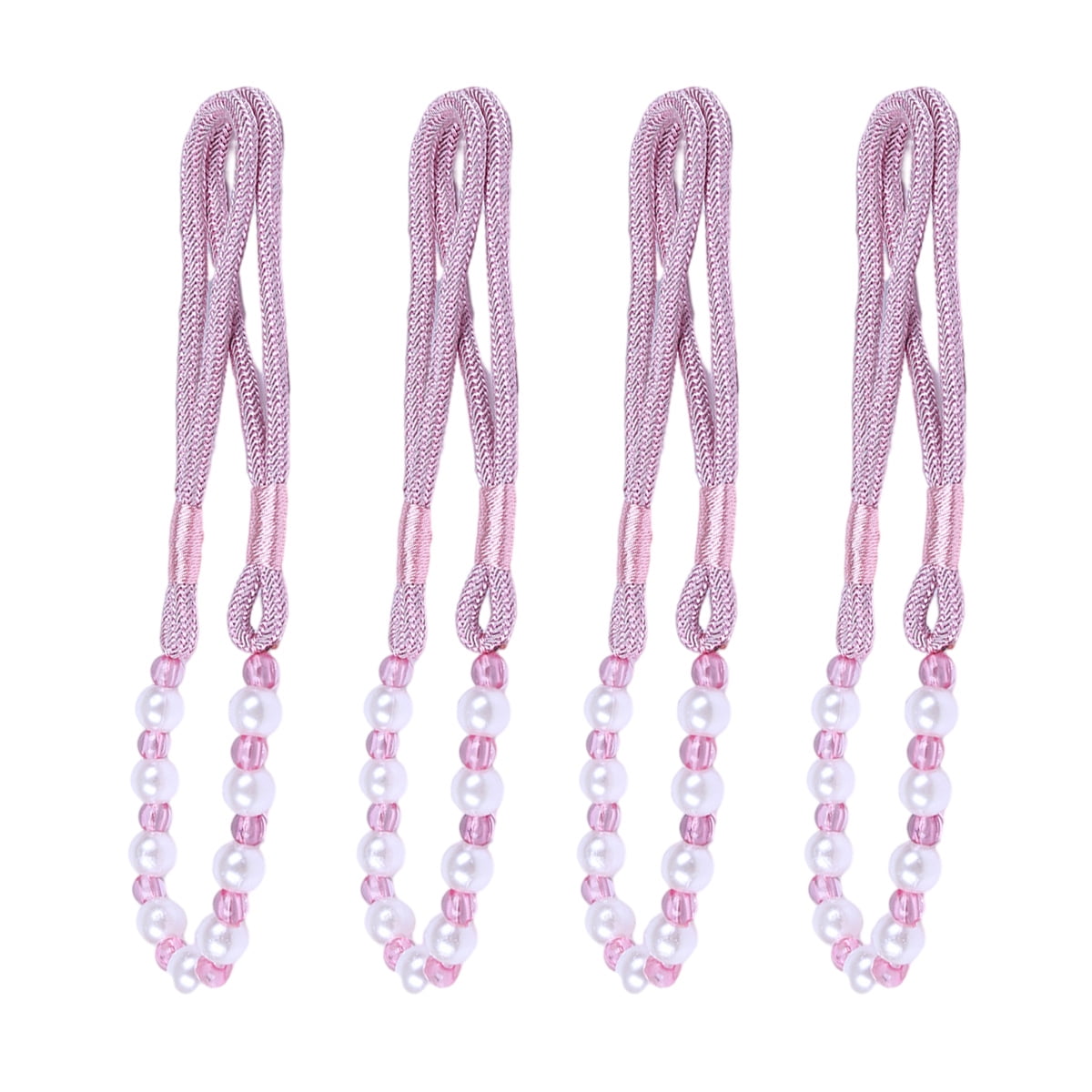 2 Pairs Curtain Ropes Tiebacks - Pearl Chain Curtain Ties with Curtain ...