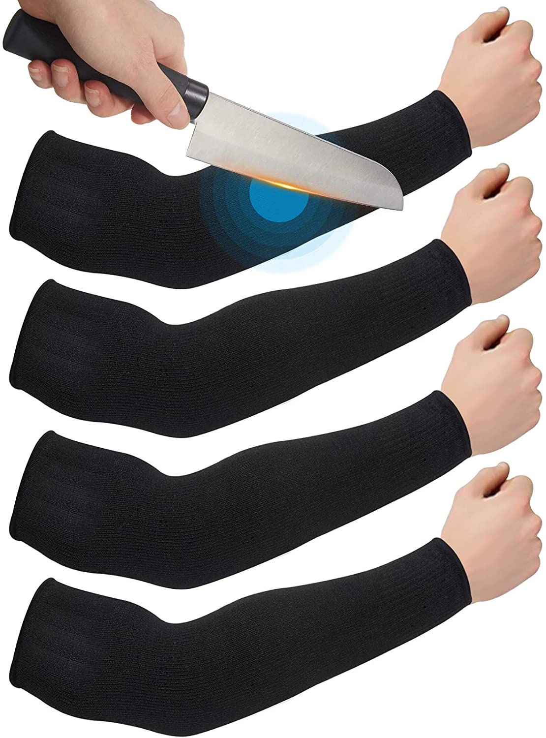 Fashionistae 2 Pairs Cut Resistant Forearm Sleeves, Thin Arm Protectors ...