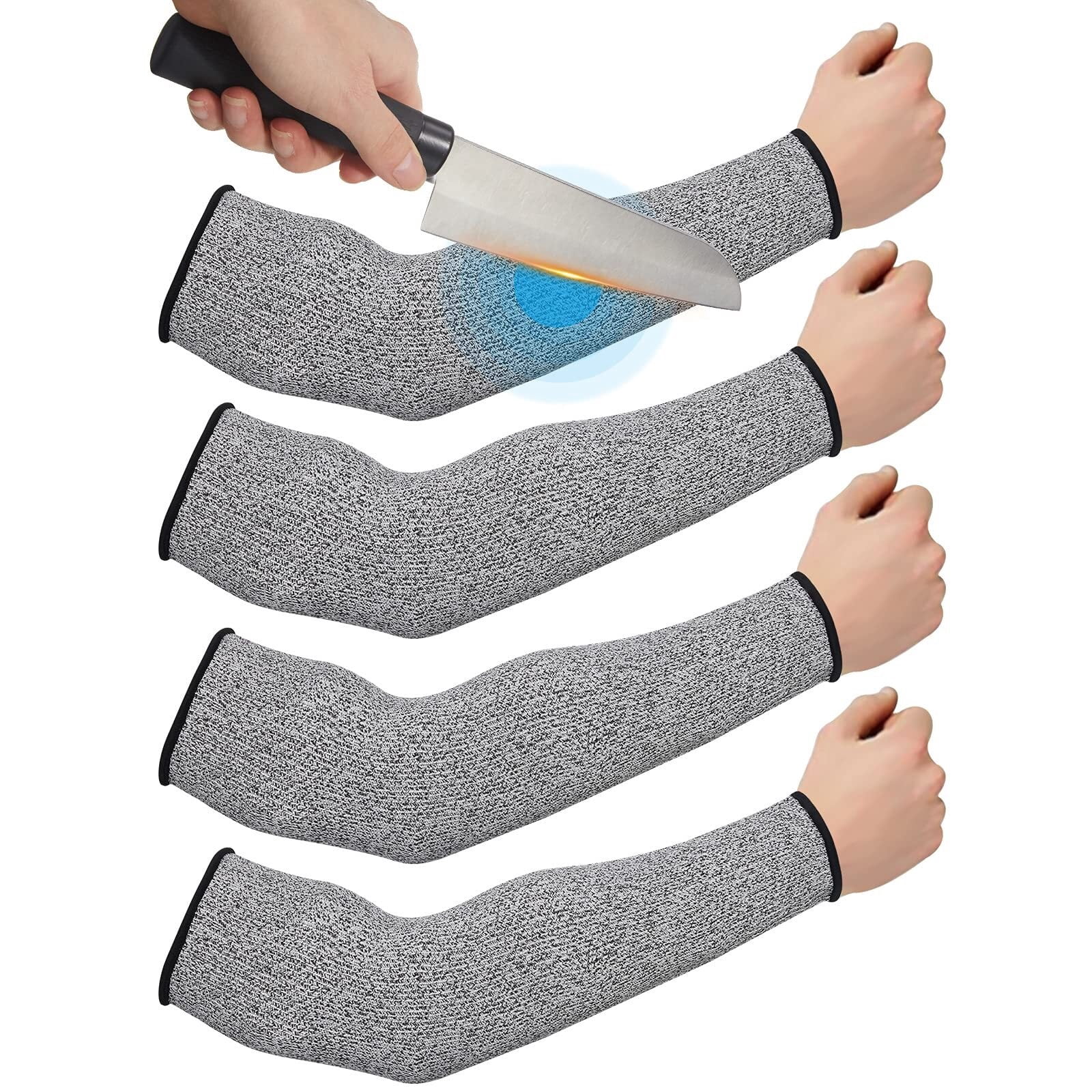 2 Pairs Cut Resistant Sleeves Thin Arm Protectors Arm Guard for Thin ...