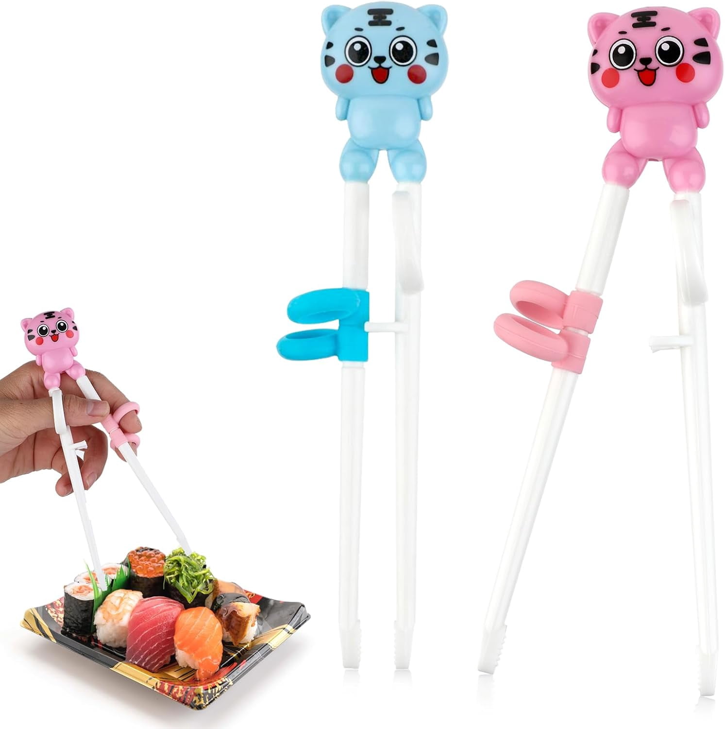 2 Pairs Cute Animal Training Chopsticks for Beginners and Adults ...