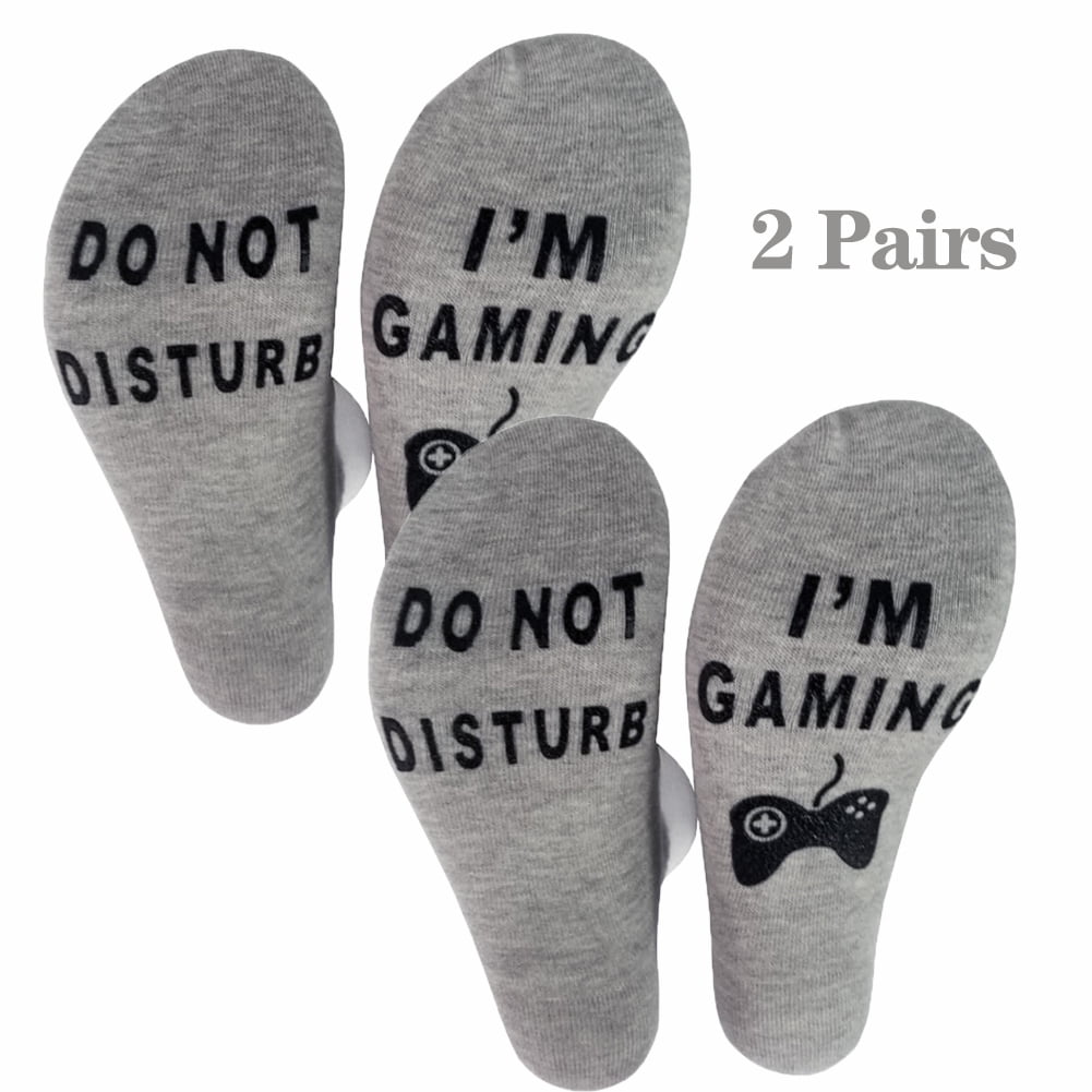 2 Pairs Do Not Disturb Gaming Socks, Gamer Socks Funny Gifts for ...