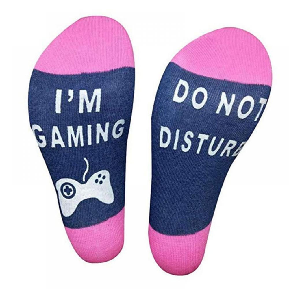 2 Pairs Do Not Disturb I'm Gaming Socks, Gaming Sock Funny Novelty ...