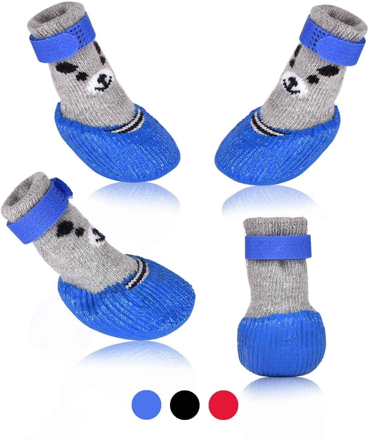 2 Pairs Dog Cat Boots Shoes Socks, Waterproof Dog Shoes, Rain Snow Dog ...