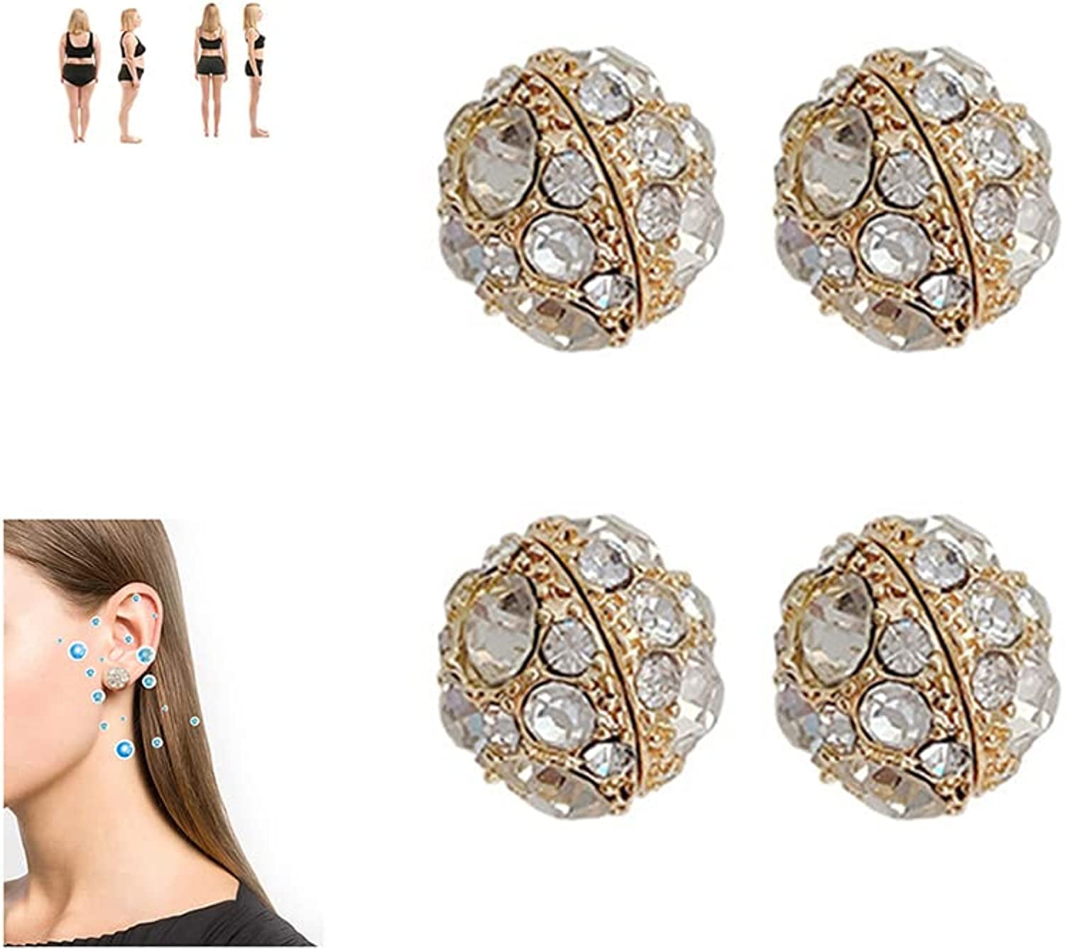 2 Pairs Ear Acupressure Earrings for Women Lymphatic Detox Earrings ...