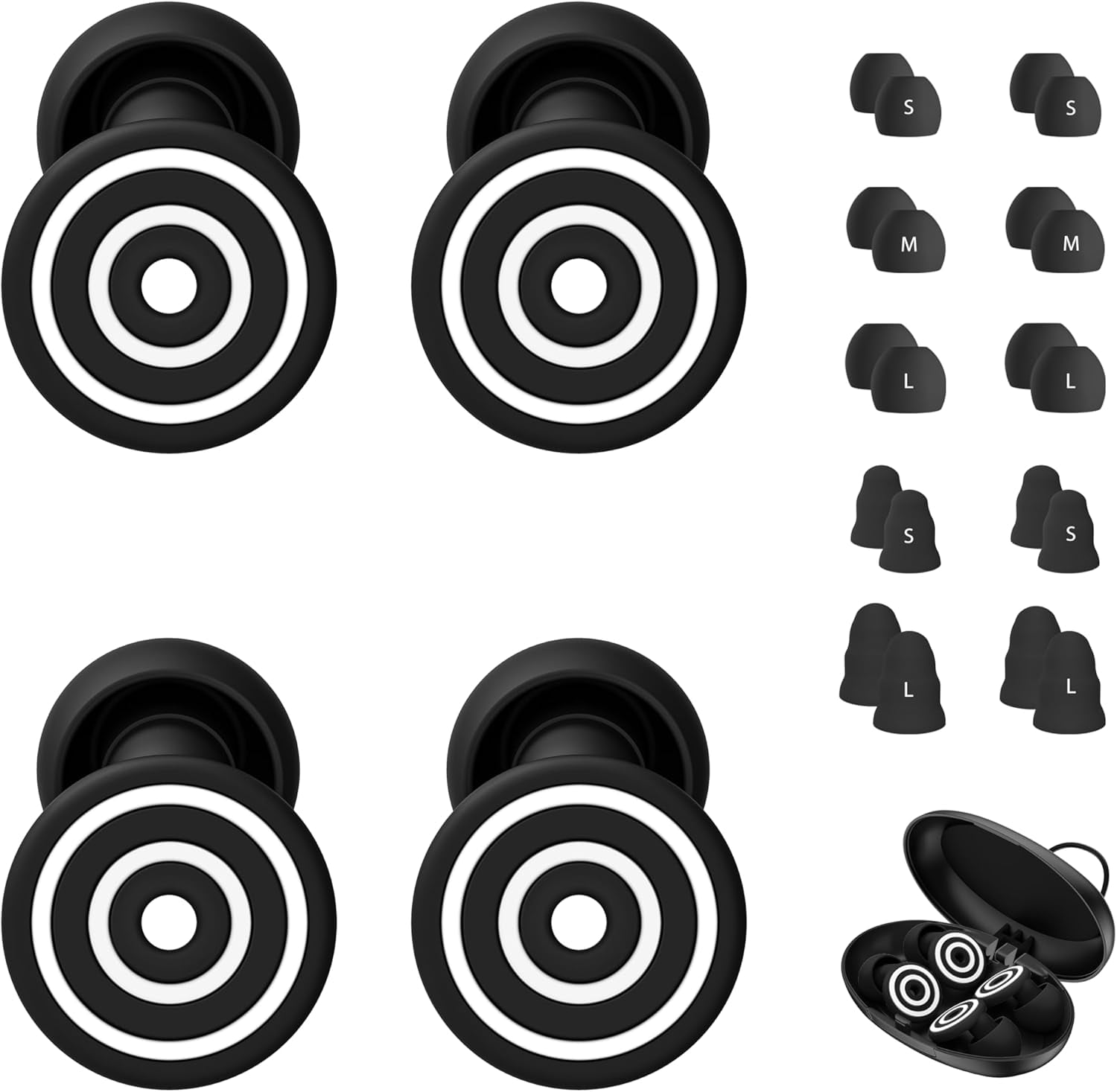 2 Pairs Ear Plugs for Sleeping Noise Reduction, Earplugs for Noise ...