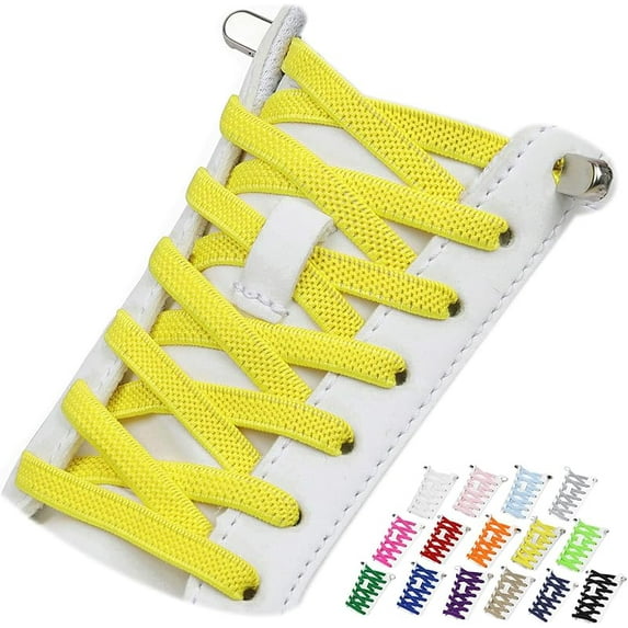 2 Pairs Elastic Tieless Shoe Laces for Sneakers, No Tie Shoelaces for ...