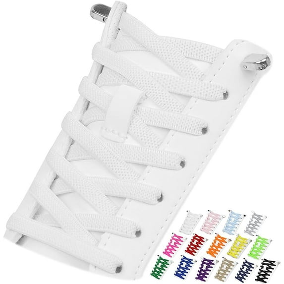 2 Pairs Elastic Tieless Shoe Laces for Sneakers, No Tie Shoelaces for ...