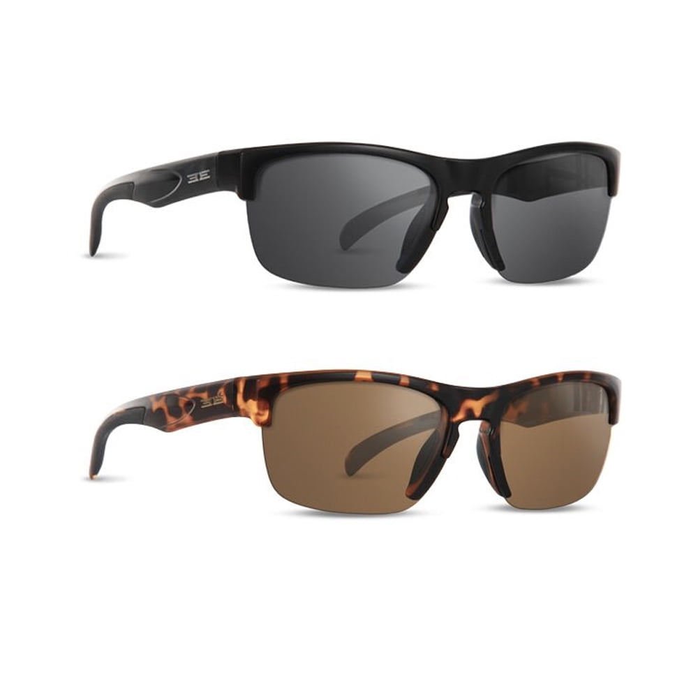 2 Pairs Epoch Eyewear Victor Sunglasses Black Frames Smoke Lens Tortoise Frames Brown Lens ...