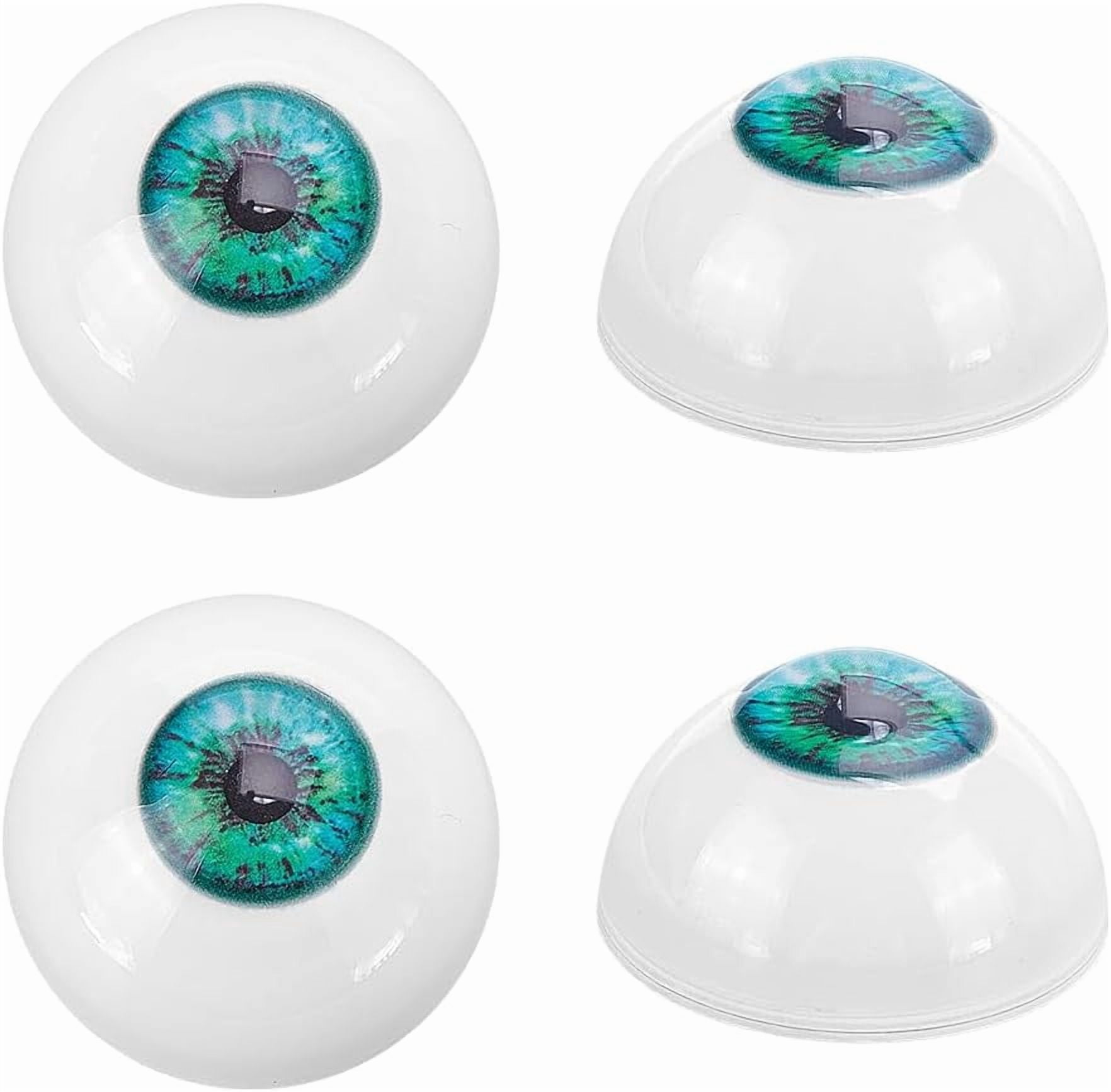 2 Pairs Eyeballs Realistic Eyes 32.5mm Human Eyes Acrylic Eyeball Half ...