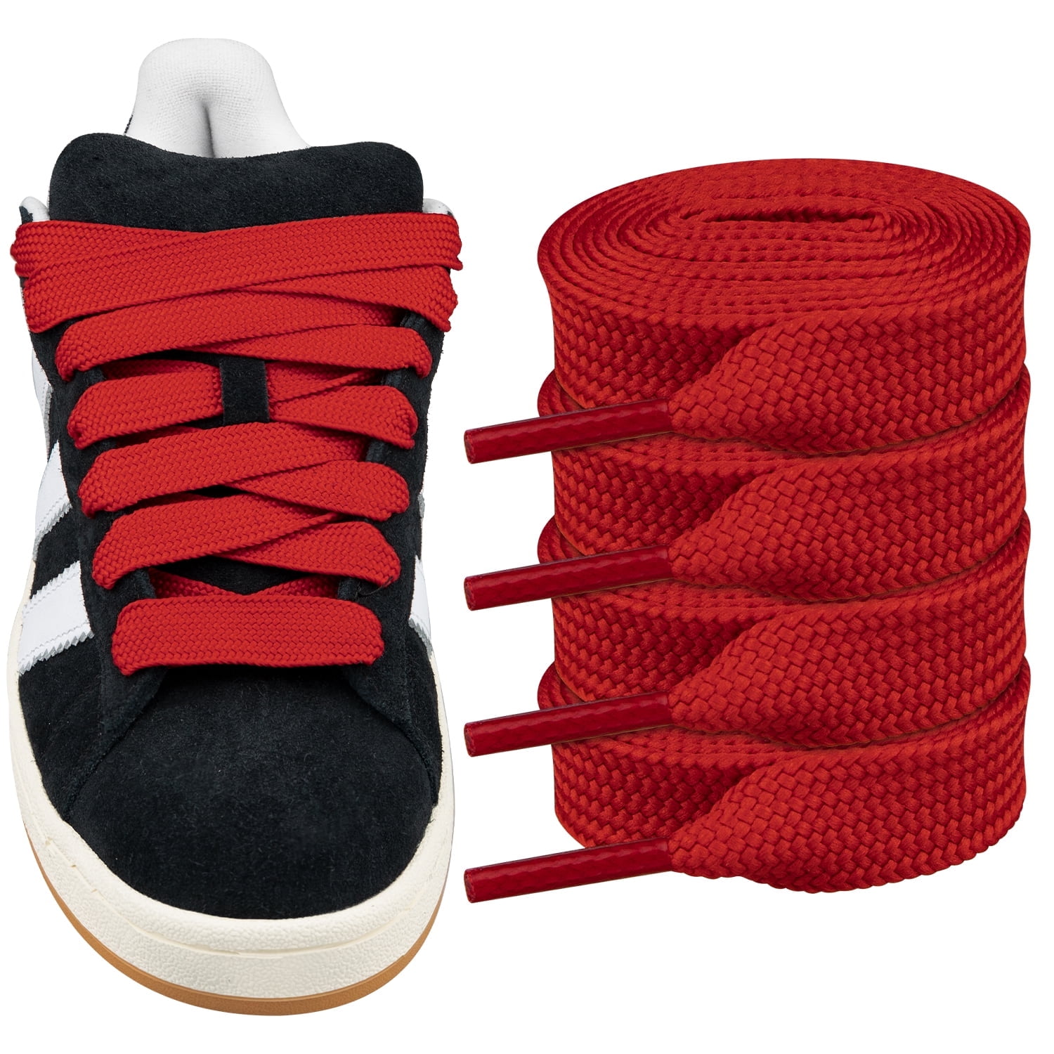 2 Pairs Fat Shoelaces for Adidas Campus 00s,16MM Thick Flat Wide Jumbo ...