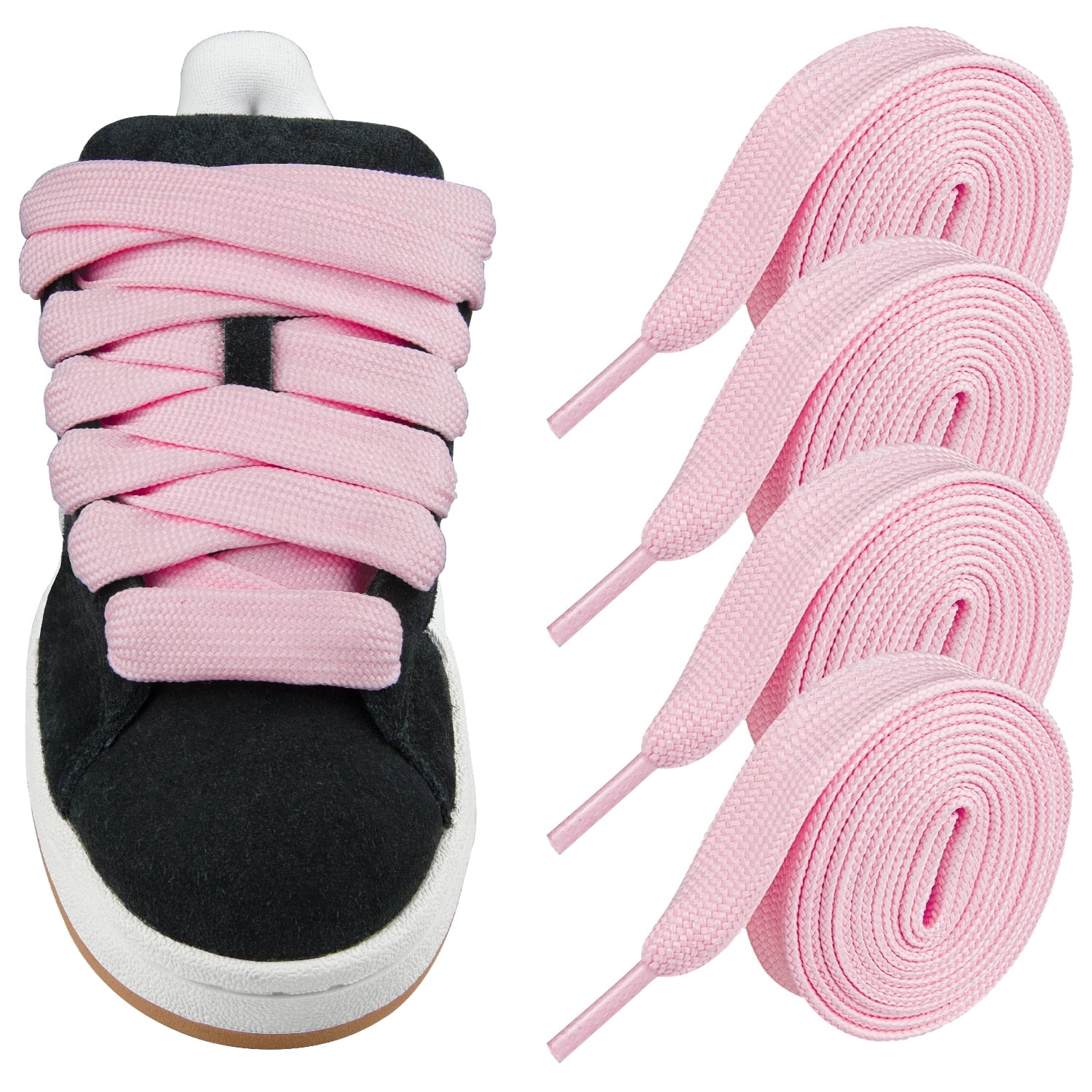 2 Pairs Fat Shoelaces for Adidas Campus 2CM Thick Flat Wide Jumbo ...