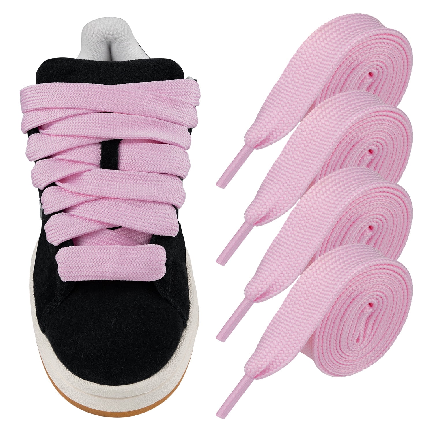 2 Pairs Fat Shoelaces for Adidas Campus 2CM Thick Flat Wide Jumbo ...