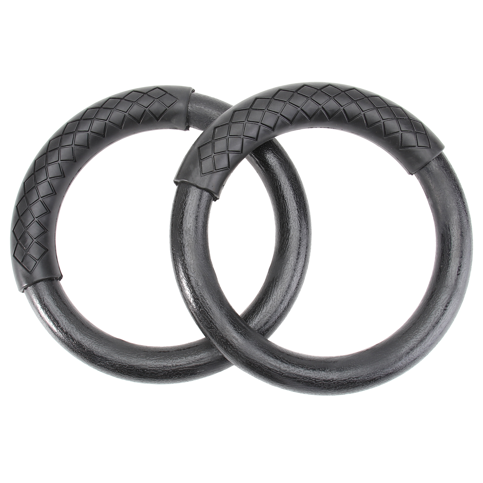 2 Pairs Fitness Rings Gymnastic for Pull up Bar Gymnastics Kid Black ...