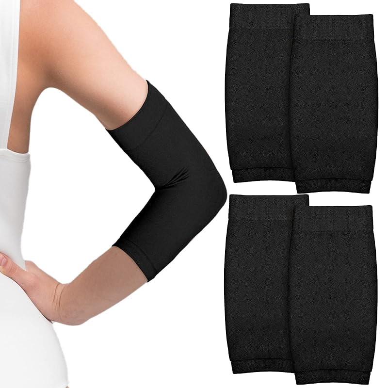 2 Pairs Full Forearm Tattoo Cover Up Compression Sleeves Band Concealer ...