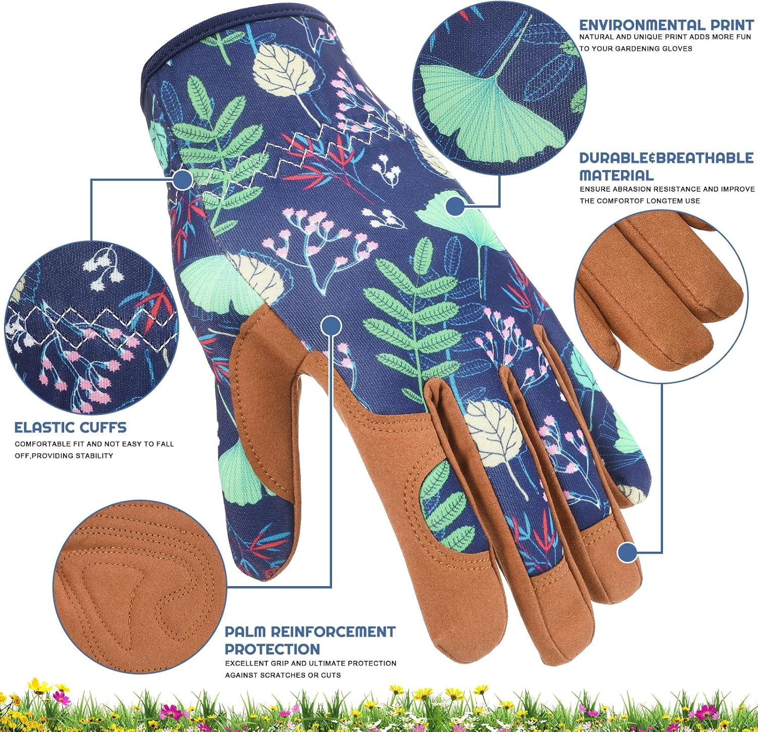 2 Pairs Gardening Gloves Thorn Proof for Women, Long And Short Leather ...