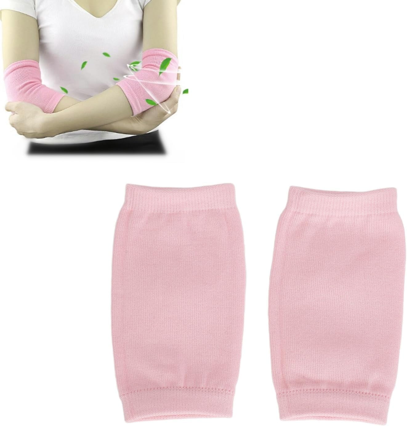 2 Pairs Gel Elbow Sleeves Moisturizing Softening Breathable Elbow Cover ...