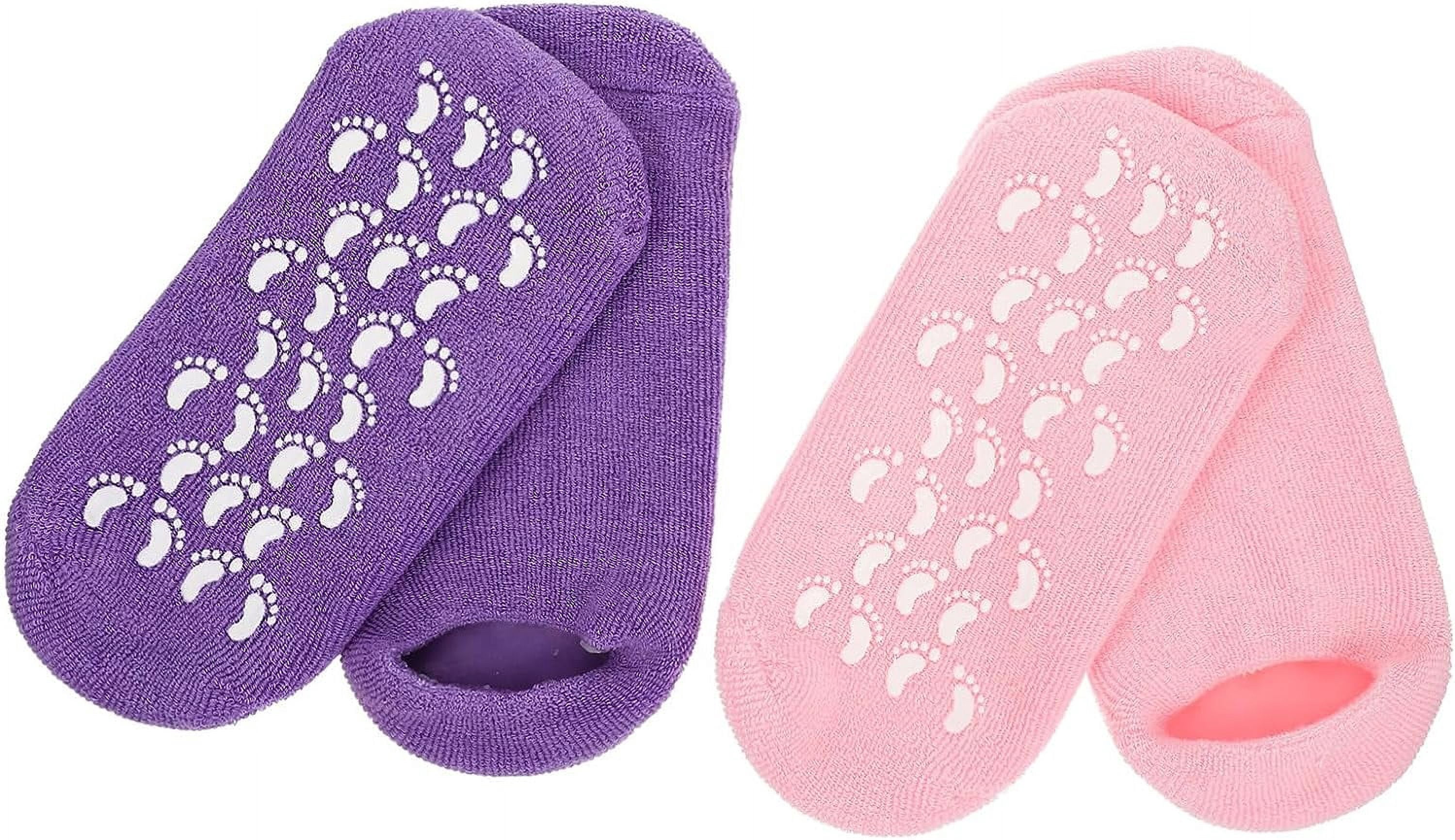 2 Pairs Gel Socks Silicone Gel Moisturizing Socks Ladies Socks Moisture ...